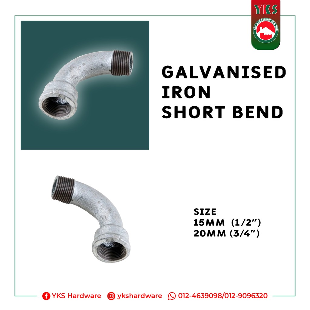 GALVANISED IRON SHORT BEND - Pipe & Fittings System | Shopee Malaysia