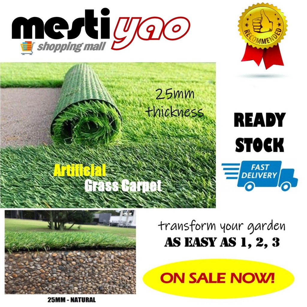 rumput karpet cantik/25MM Natural Green Grass Carpet Artificial Grass ...