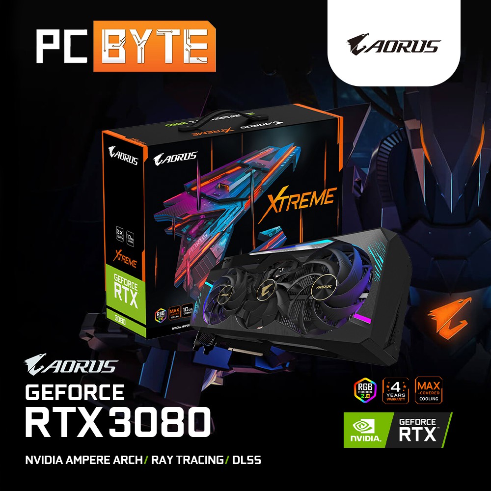 GIGABYTE NVIDIA GeForce RTX 3080 AORUS XTREME 10GB GDDR6X Graphic Card ...