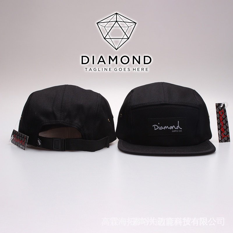 Diamond 5 Cap Panel Cap Unisex Plain Cap Sports Caps Adjustable ...