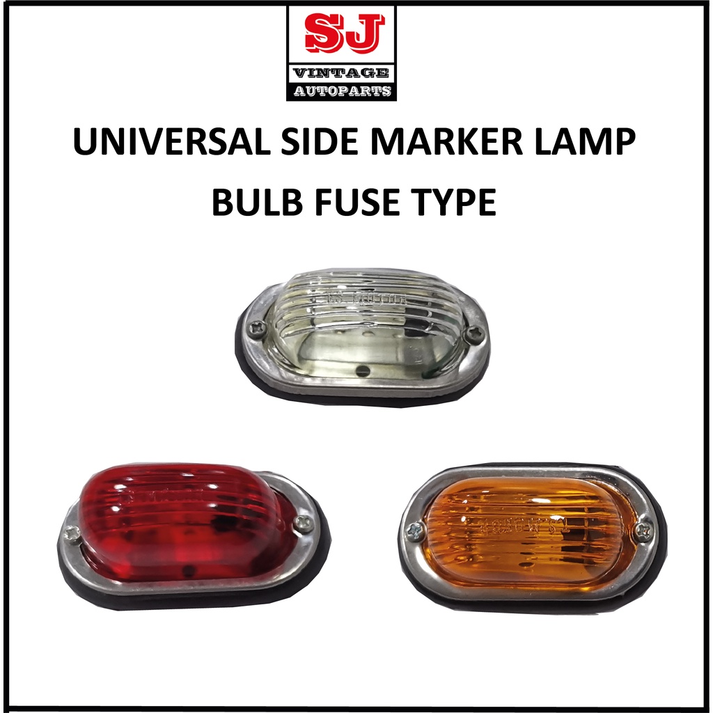Universal Side Marker Lamp 12V 24V Bulb Fuse Type Signal Indicator Lamp ...