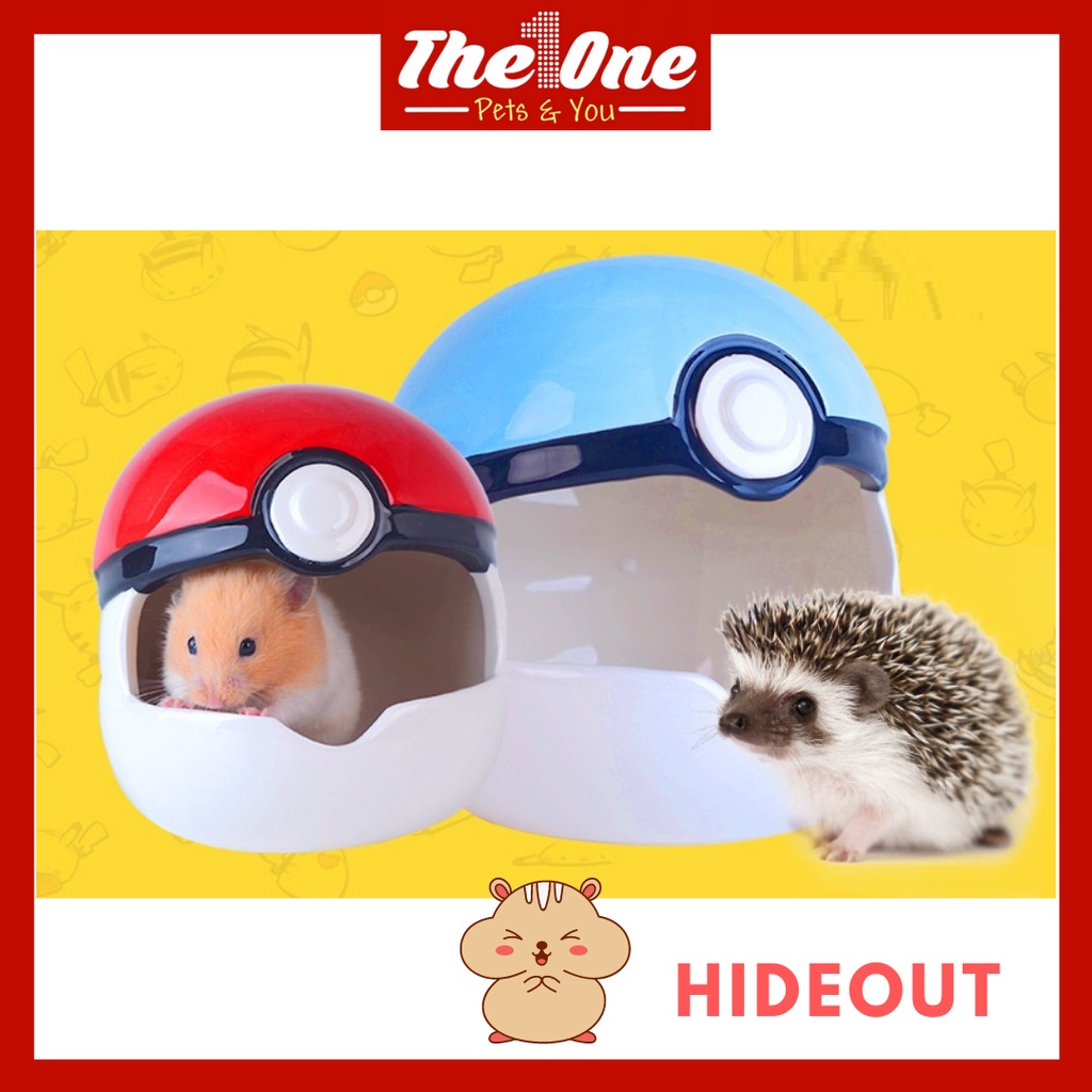 (Malaysia Stock) Pokeball Ceramic Hamster Hideout Hamster House Syrian ...
