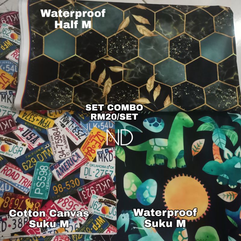 CRAFT MATERIAL COMBO SET ( POLYCANVAS / WATERPROOF / COTTON / BEG MAKER ...