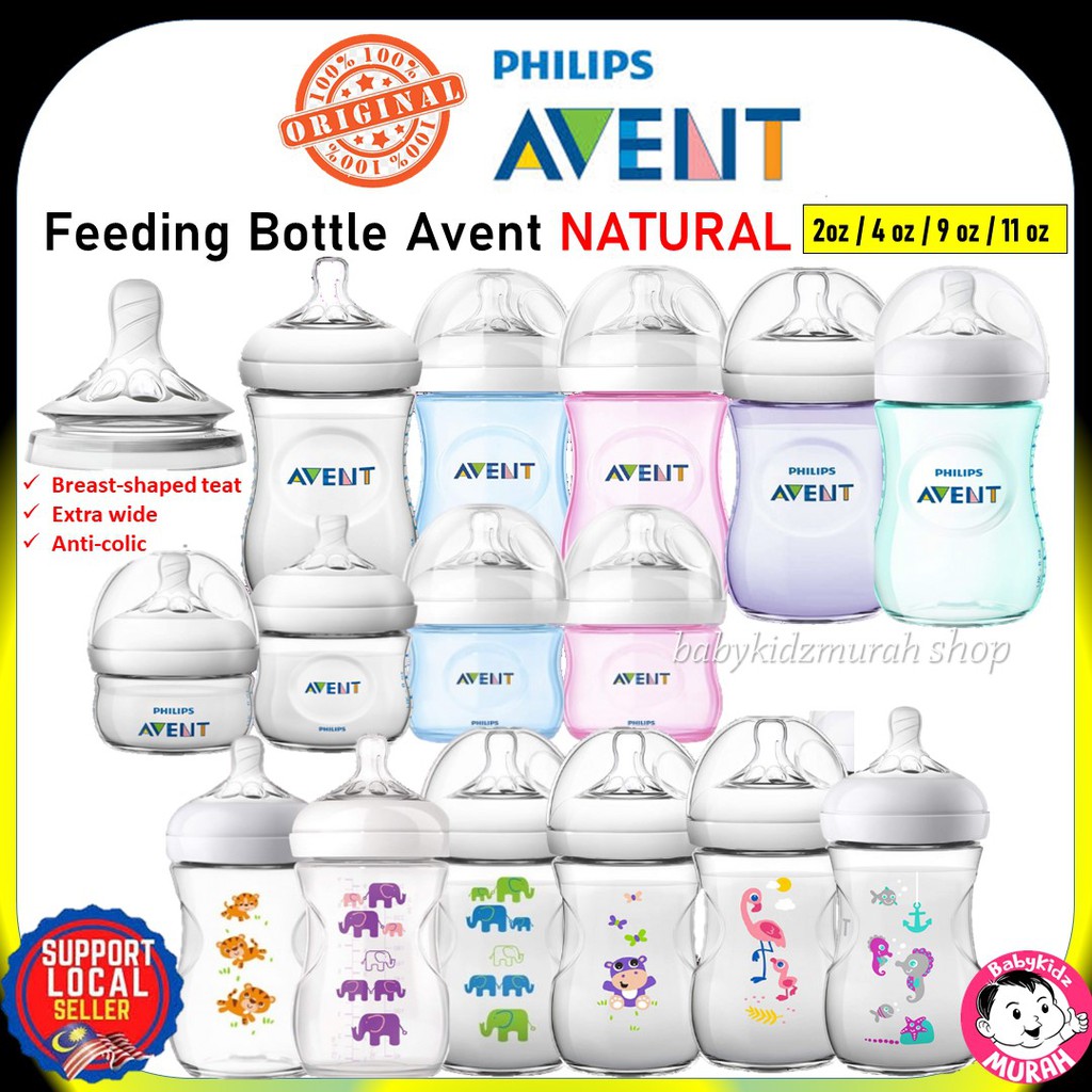 Botol Susu Avent NATURAL 2oz / 4oz / 9oz / 11oz [💯Original] Philips ...