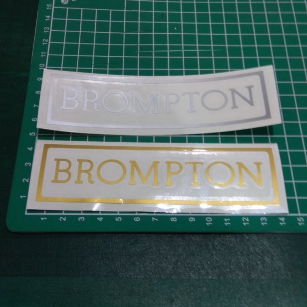 Brompton silver Logo Cutting Cutting STICKER FREE CUSTOM DESIGN ...