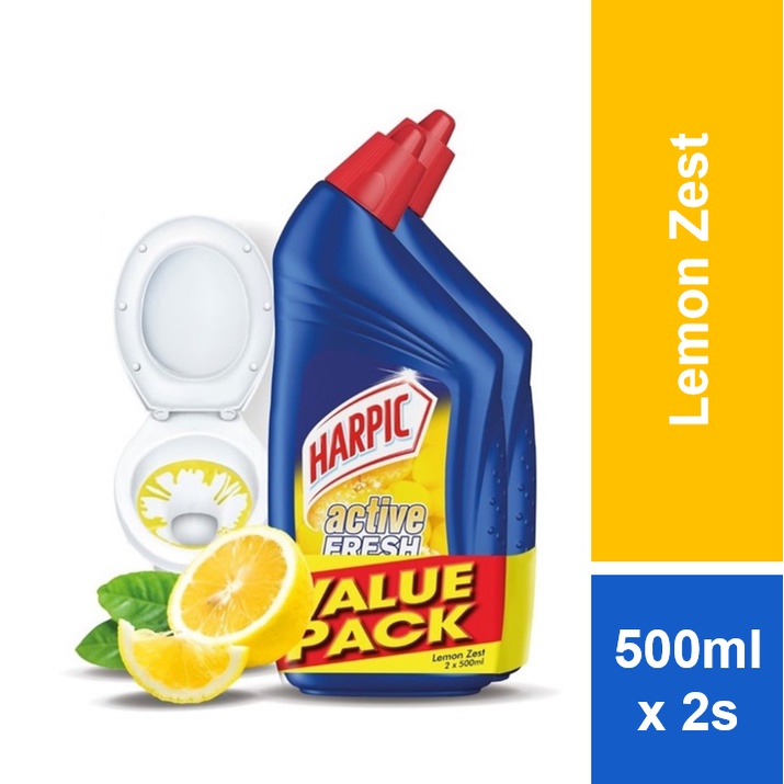 Harpic Powerplus Disinfectant Toilet Bowl Cleaner All in One 450ml / 500ml x 2s | Shopee Malaysia