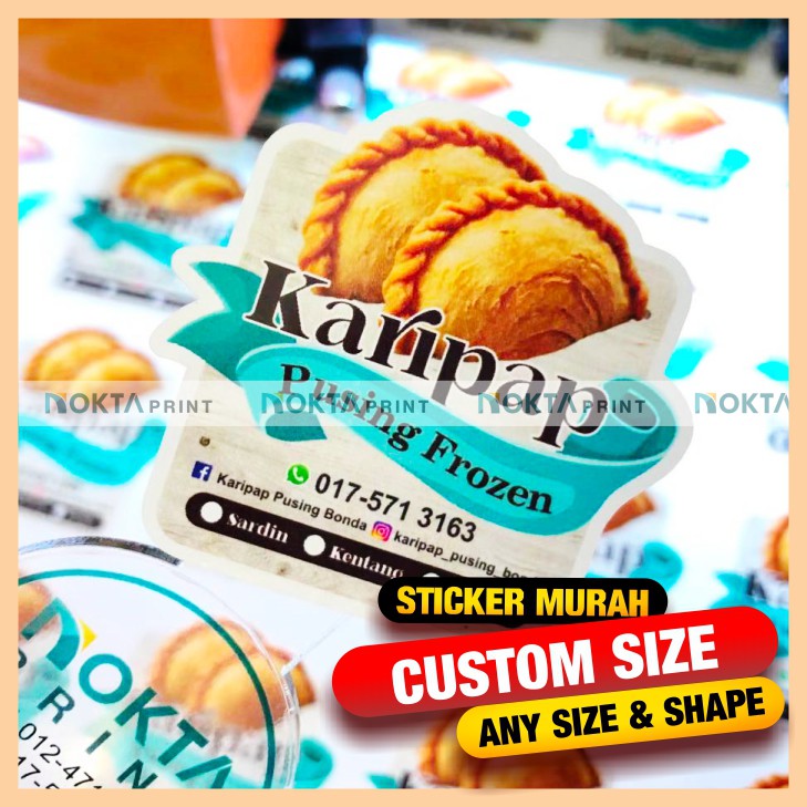🔴CUSTOM SIZE/QUANTITY🔴 LABEL STICKER | Shopee Malaysia