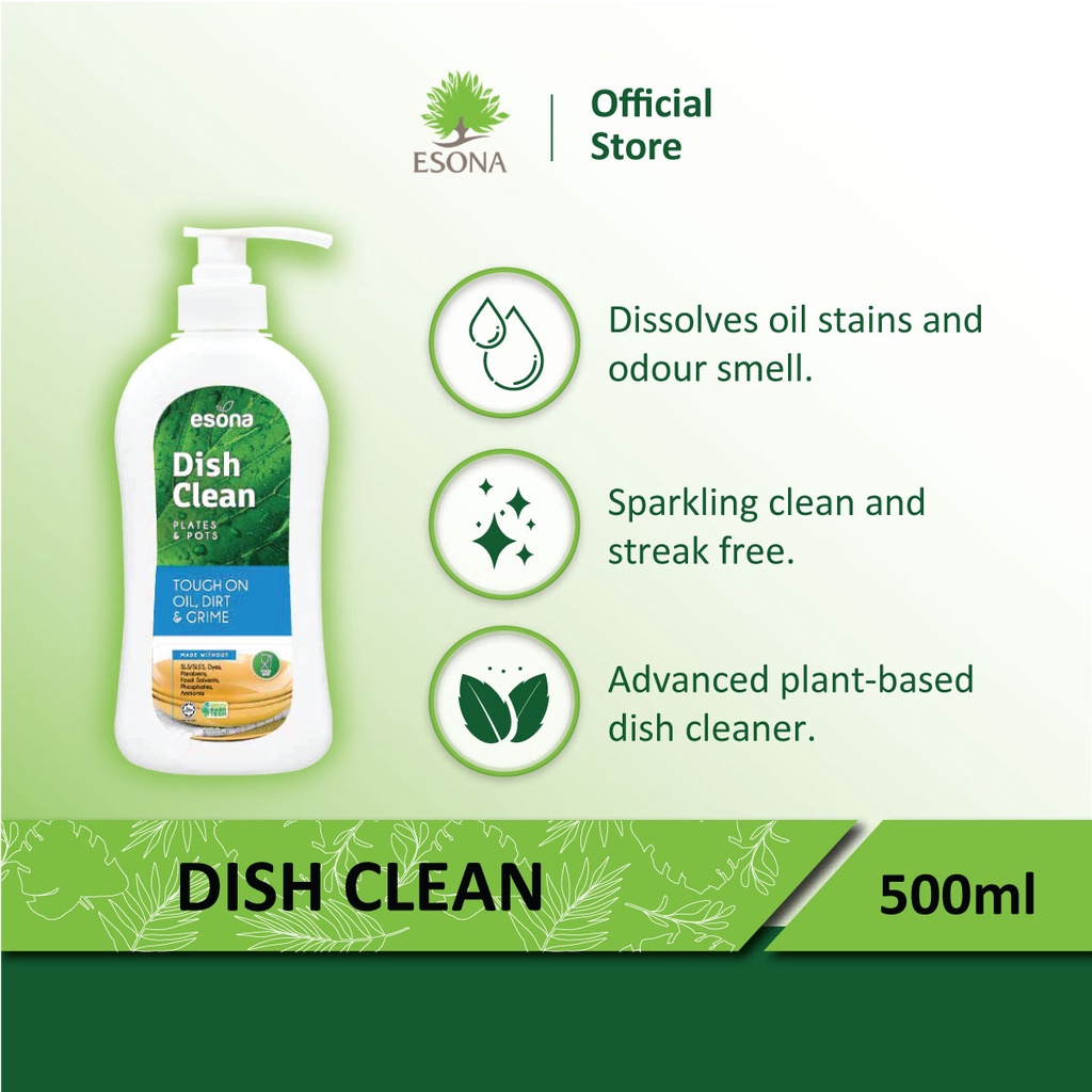 ESONA Dish Clean Natural Dishwashing Liquid 洗碗液 (500ml) | Shopee Malaysia