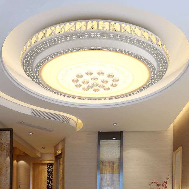 Ceiling Light Lampu Syling 800/500mm Modern Class Crystal Galaxy Round ...
