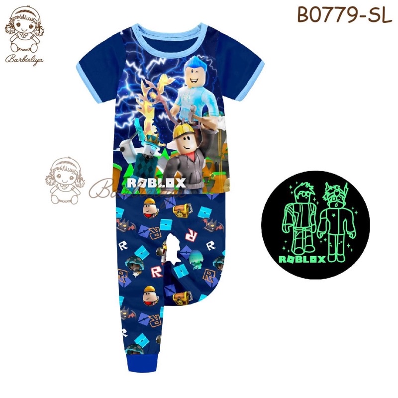 Barbieliya B0779SL Roblox Glow In The Dark Boy Pyjamas | Shopee Malaysia