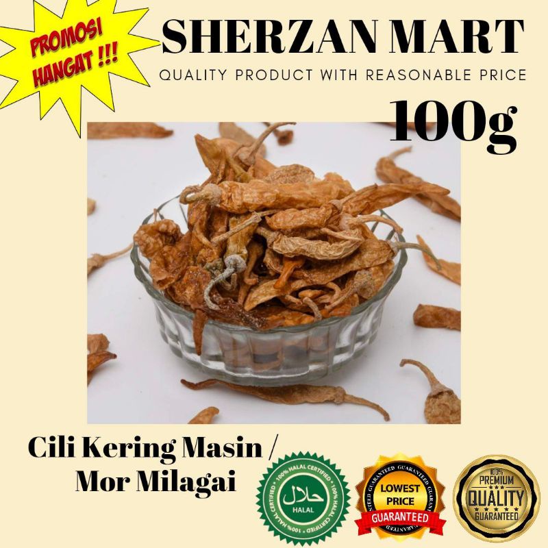 Cili Kering Masin / Mor Milagai / Salted Dry Chilli - 100g & 500g ...