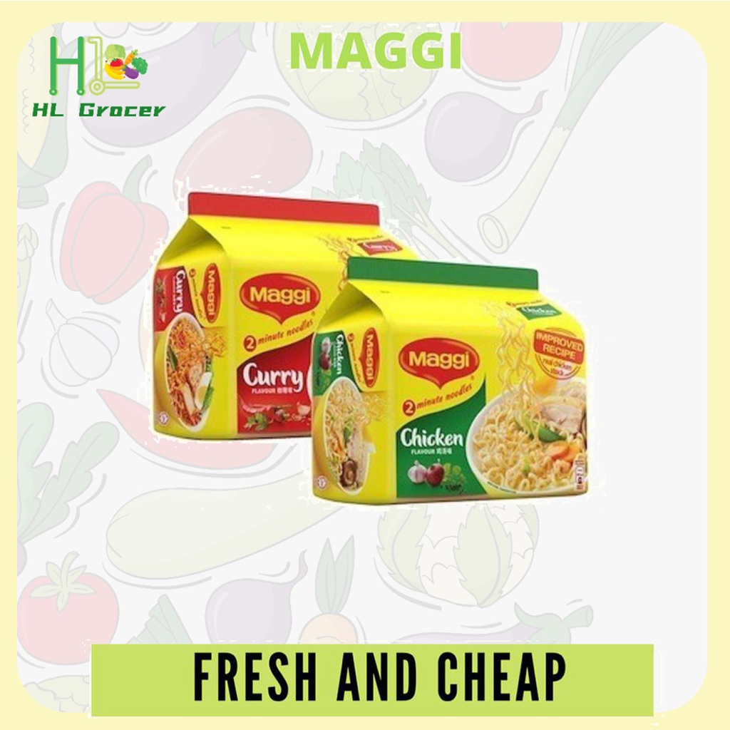 [ Ready Stock ] MAGGI CURRY/CHICKEN 2 MINS INSTANTS NOODLES 5 Packets ...
