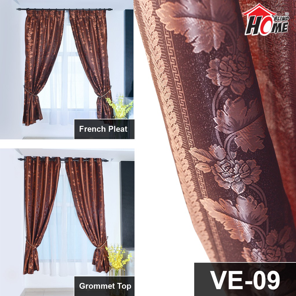 [HOME BLIND] Langsir VIENNA /Langsir Corak /Curtains Hook or Ring ...