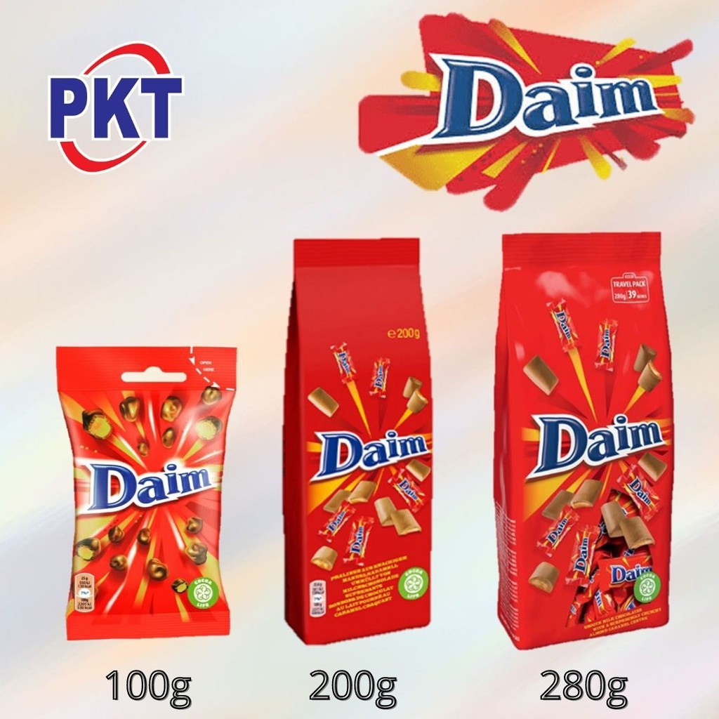 Coklat DAIM 🌟Promosi Hebat🌟 [ 100g / 200g / 280g ] Import DAIM SWEDEN Chocolate Snacks Dragees ...