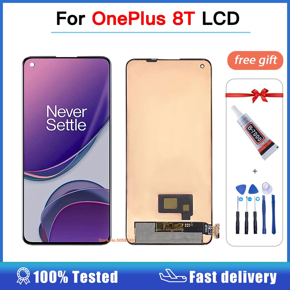 100% tested 6.55" LCD For OnePlus 8T lcd Display Touch Screen Digitizer ...
