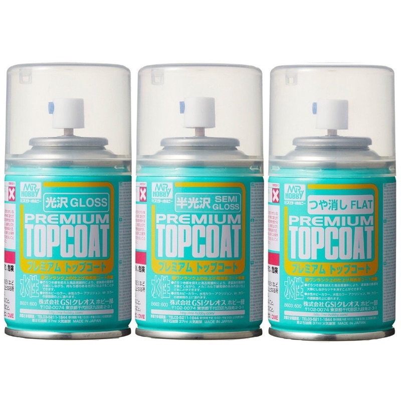 MR HOBBY B601/B602/B603 Mr Premium Topcoat (88ml) Gloss/Semi-Gloss/Flat ...