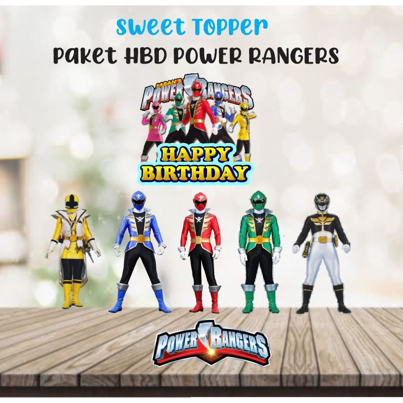 Power Rangers Topper HBD package for cake decoration | Shopee Malaysia