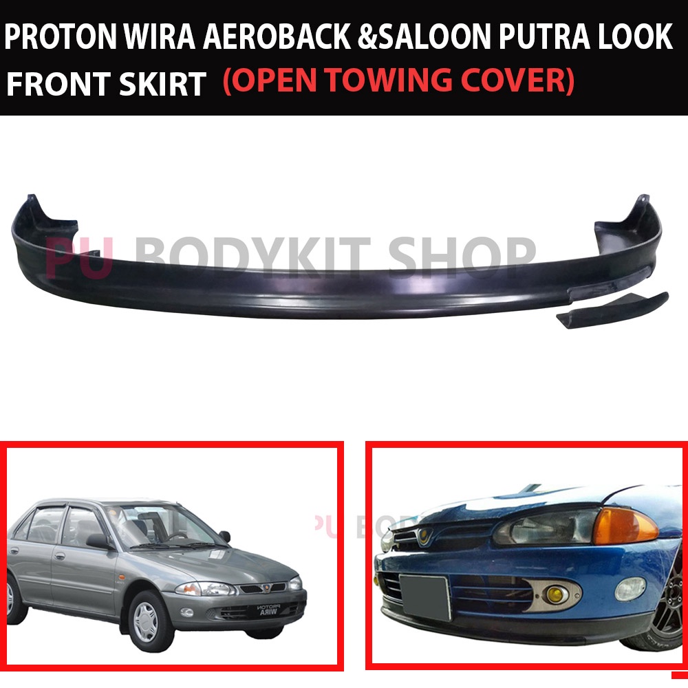 Proton Wira Satria Putra C99 Spec PU Front Skirt Lip With Removable ...