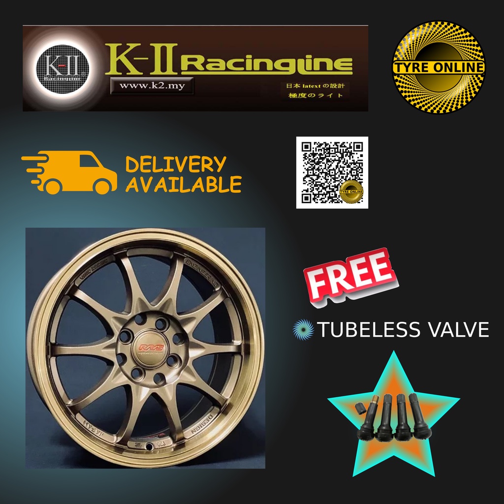 1PC NEW K-II RACINGLINE SPORT RIM 1302 AMBR 15 INCH WHEEL CE28 BEZZA ...