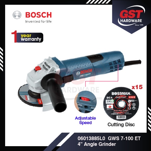 Bosch Angle Grinder Speed Control GWS7-100 Grinder Adjustable Speed ...