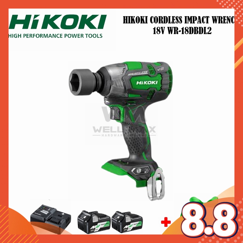 HIKOKI CORDLESS IMPACT WRENCH 18V WR-18DBDL2 (BARE TOOL) | Shopee Malaysia