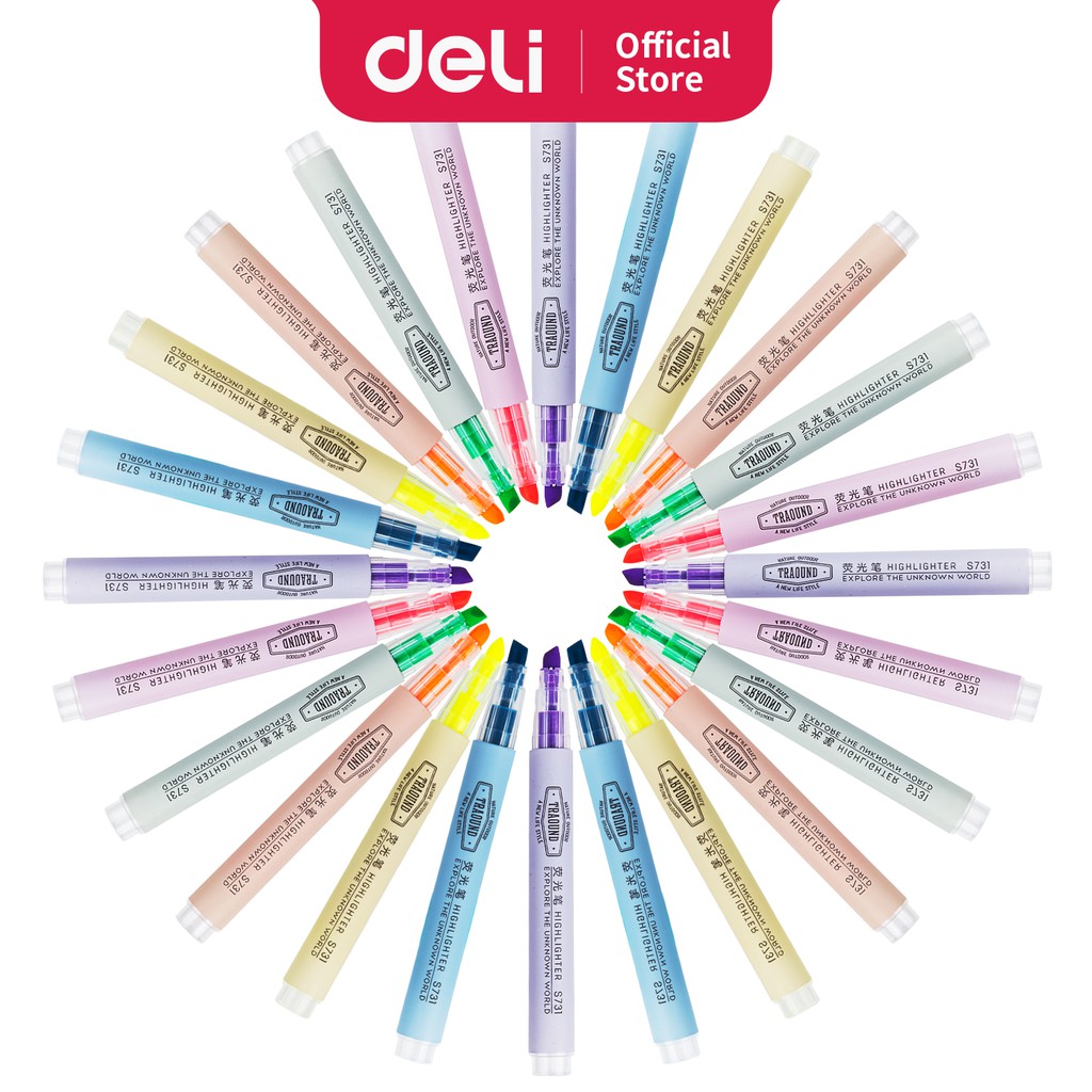 Deli Highlighter S731 Chisel Tip 120mm Highlight Pen [Per Pen] | Shopee ...