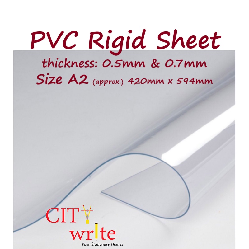 Size A2 Thick Transparent PVC Sheet for DIY art craft architectural ...