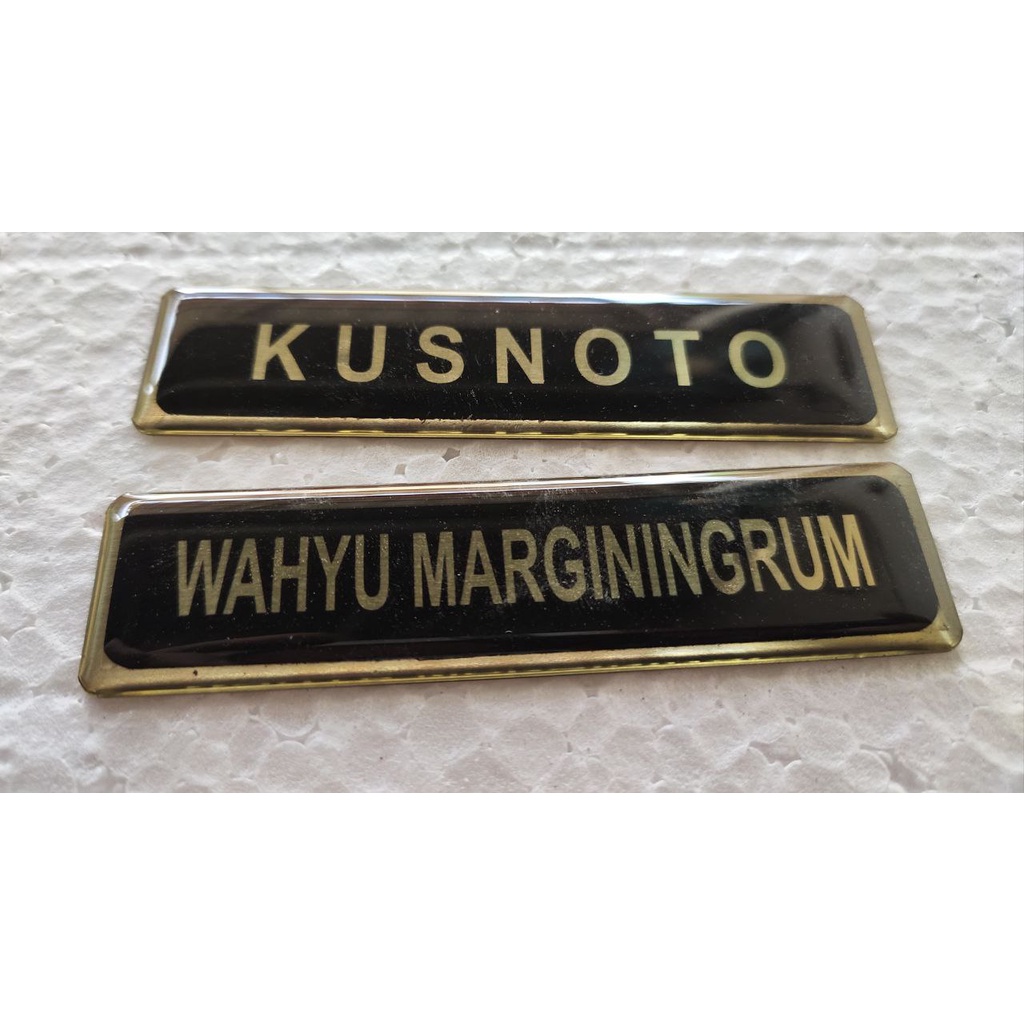 Brass chest name plate/Acrylic Name Tag/Fiber Chest Name | Shopee Malaysia