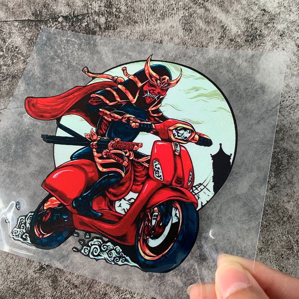 Reflective Anime Japanese Waterproof Samurai Stickers Car Motorcycle ...