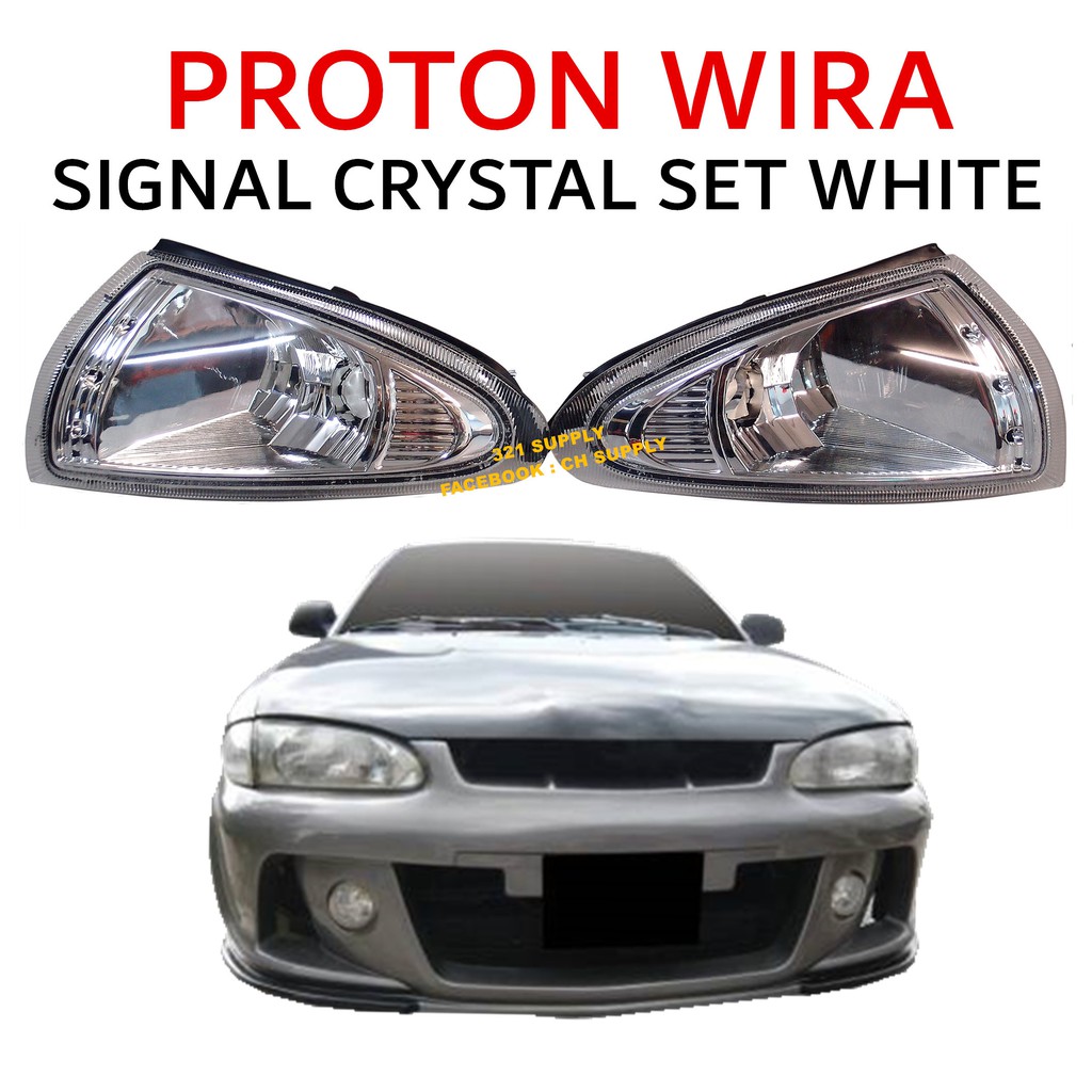 Wira Angle Corner Signal Lamp ALBINO Crystal White Proton Side light ...