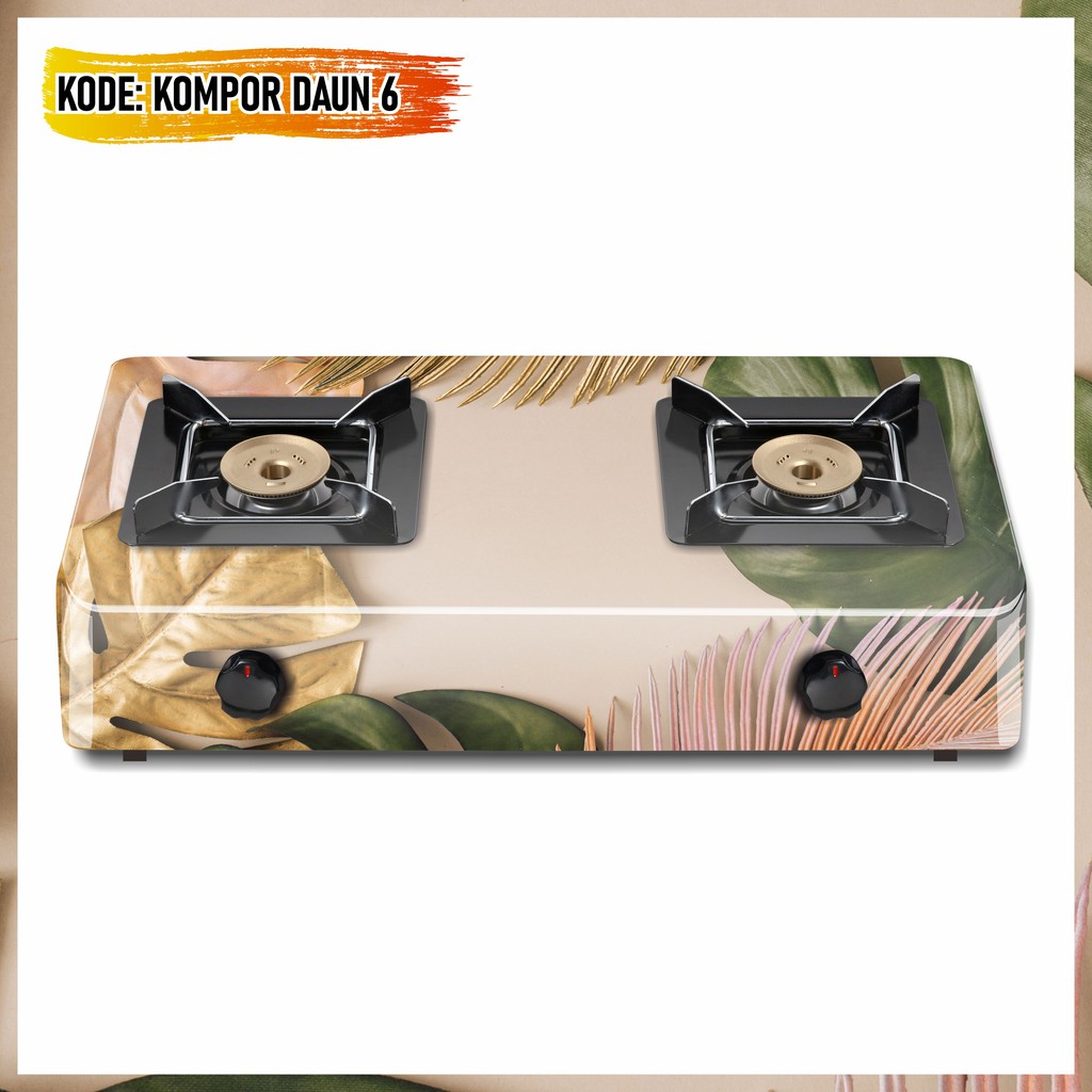 2-burner Stove STICKER And 1-burner STICKER Latest Motif - Daun ...
