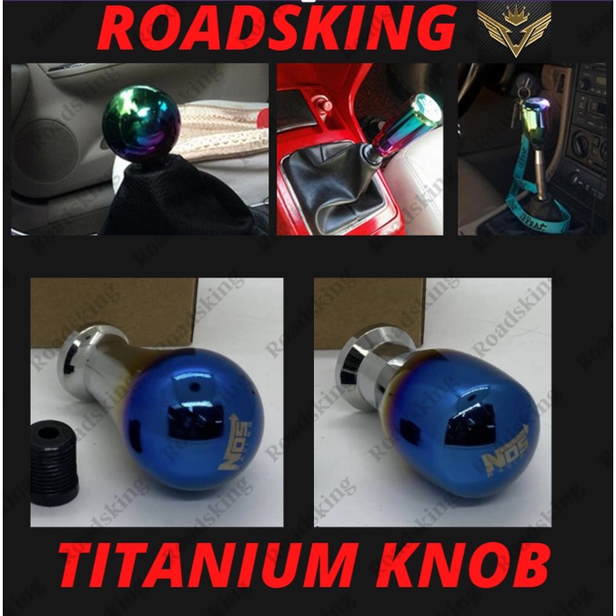 CAR Gear shift knob Universal Manual Performance NOS RACING Titanium ...