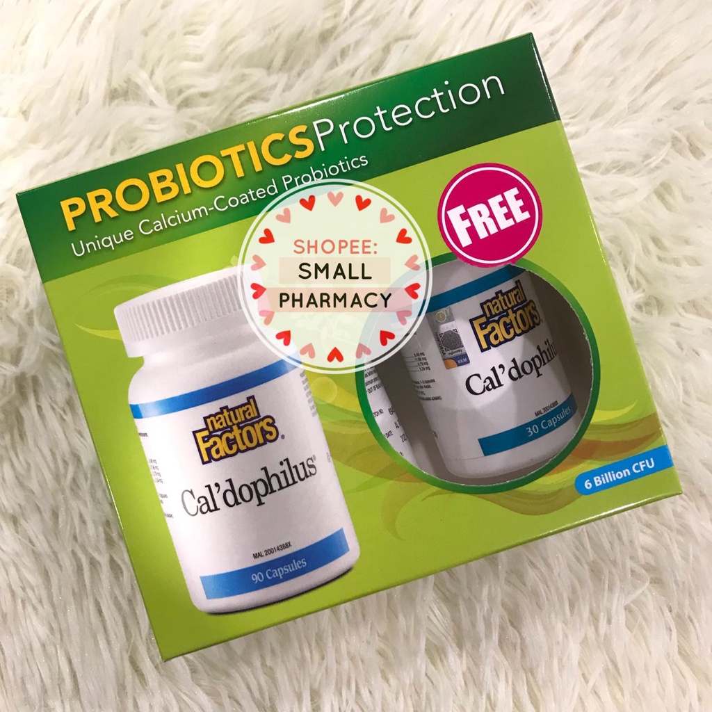 Natural Factors Probiotics Caldophilus (90's + 30's) Unique Calcium ...