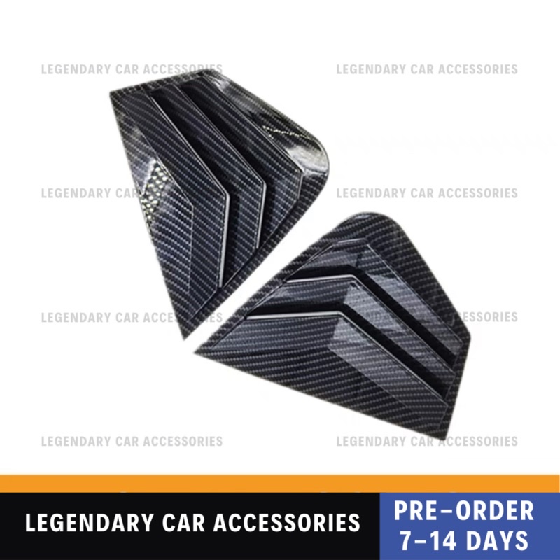 Kia K3 K5 Optima Cerato Rear Window Louvers Vents Carbon Fiber ...