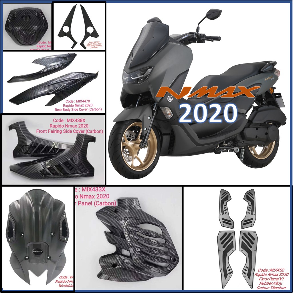 Nmax v2 Cover Carbon/Cover Radiator Muffler Fuel tank center body (MIX ...