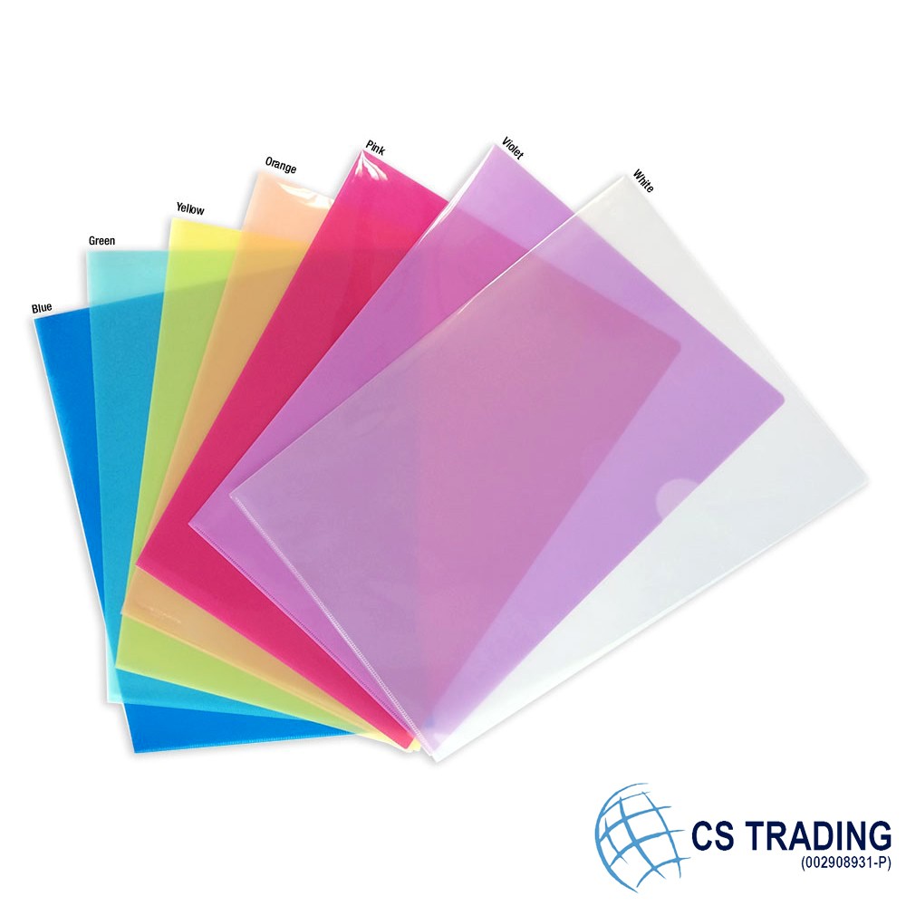 10 pcs x Translucent PP L-Shape Folder / Document Holder A4 Colour E310 | Shopee Malaysia