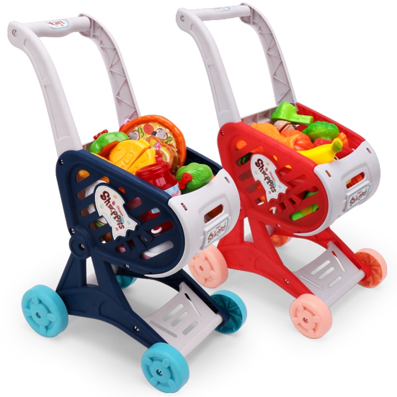 Kids Mini Supermarket Shopping Cart Children Play House Trolleys Toys ...