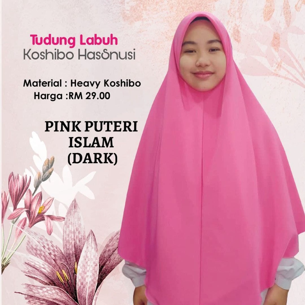 TUDUNG LABUH HEAVY KOSHIBO UNIFORM PUTERI ISLAM | Shopee Malaysia
