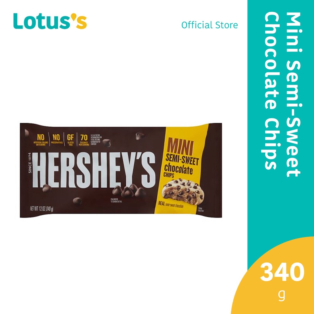 Hershey's Mini Semi-Sweet Chocolate Chips 340g | Shopee Malaysia