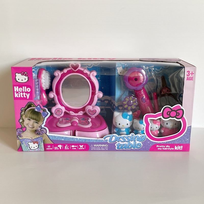 Hello Kitty Dressing Table Diy Hairstyle Kit Toys With Light And Sound