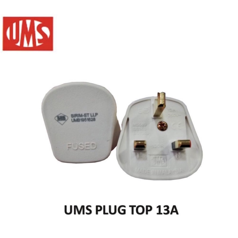 UMS 13A 250V 3PIN PLUG TOP (SIRIM) | Shopee Malaysia