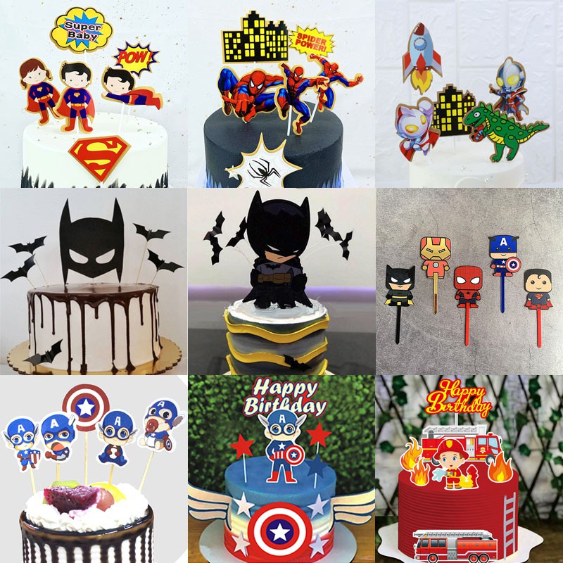 READY STOCK Marvel Avengers Bat Spiderman Captain America Ultraman ...