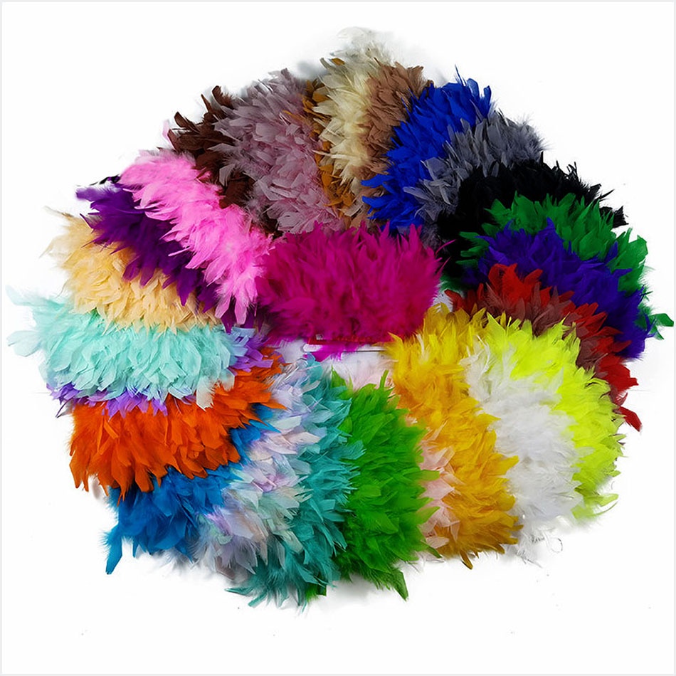 1Yards Wholesale DIY Artificial Turkey Feathers Trim Natural Marabou ...