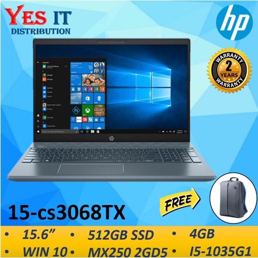 HP Pavilion 15-cs3068TX 15.6 FHD IPS Laptop Fog Blue ( i5-1035G1, 4GB ...