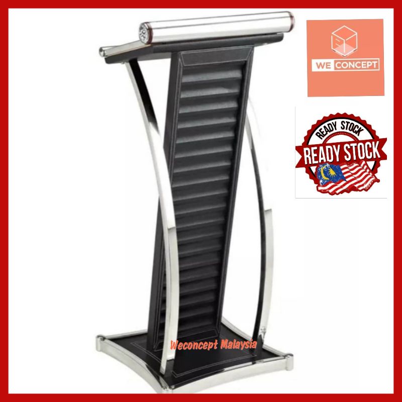WE Rostrum Stand podium PU Leather Executive Presentation Speaker Stage ...