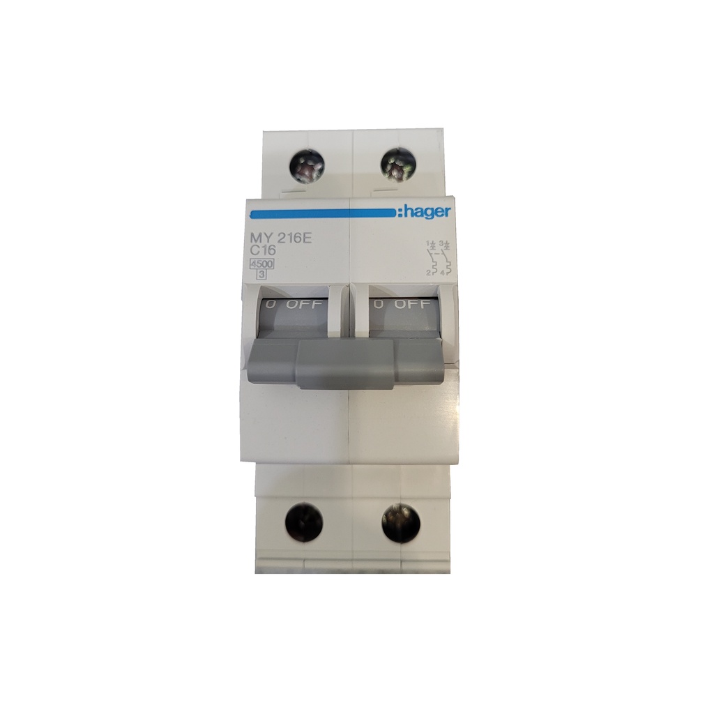 Hager 4.5KA 2Pole MCB (6A,10A,16A,20A,40A,60A) | Shopee Malaysia