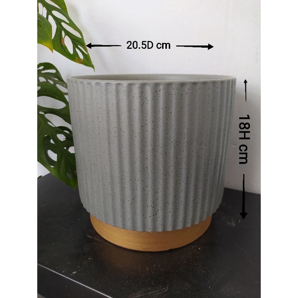 Pasu Gold at bottom Vase Ceramic with one hole/Pasu gold gubahan orkid ...