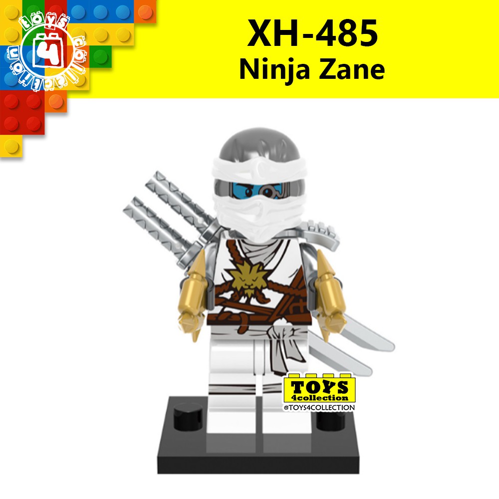 XINH 485 Ninjago White Ninja Zane Minifigures Block Compatible Building ...