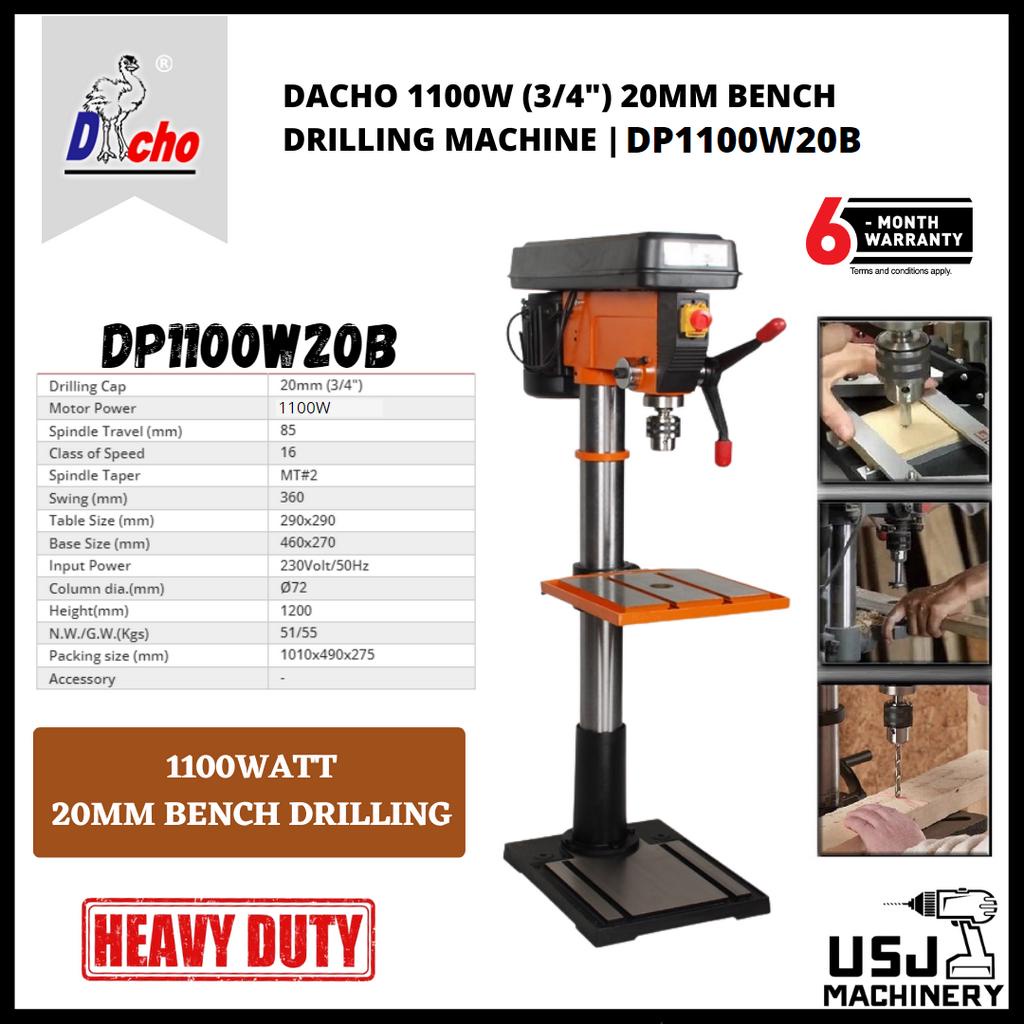 DACHO 20MM 1100W 12-Speed Heavy Duty Bench Drill Machine DP1100W20B - 6 ...