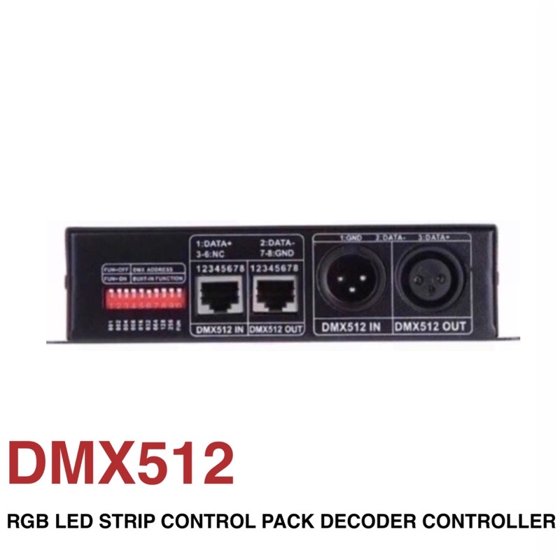 DMX RGB LED STRIP CONTROL PACK Decoder Controller for 5050 RGB LED ...